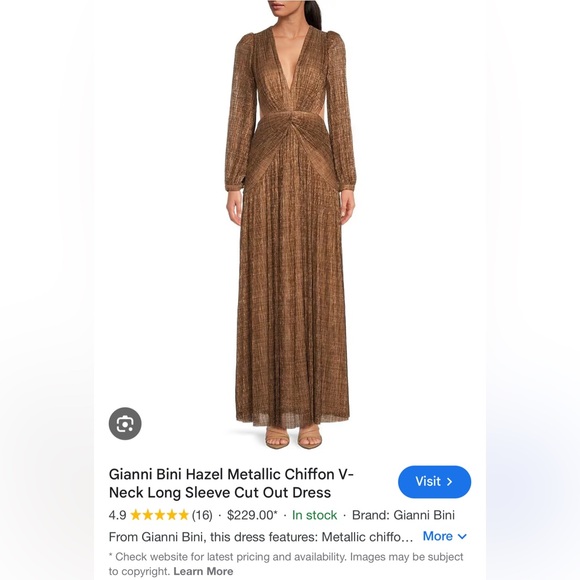 Gianni Bini | Dresses | Bronze Gianni Bini Maxi Dress Worn X For 2 ...